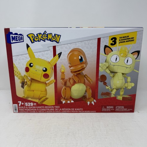 MEGA Pokemon Kanto Region Trio Building Set, 529 Pcs, 3 Characters, NEW ...