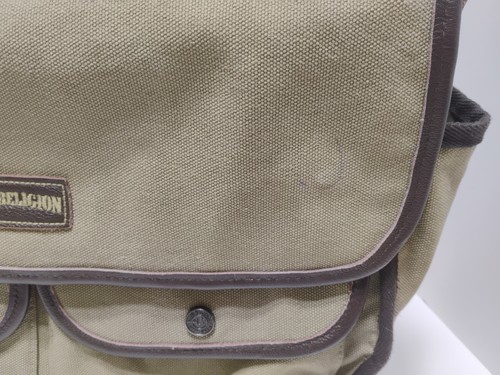 True Religion Canvas Messenger Laptop Bag Color Green Brown Trim | eBay