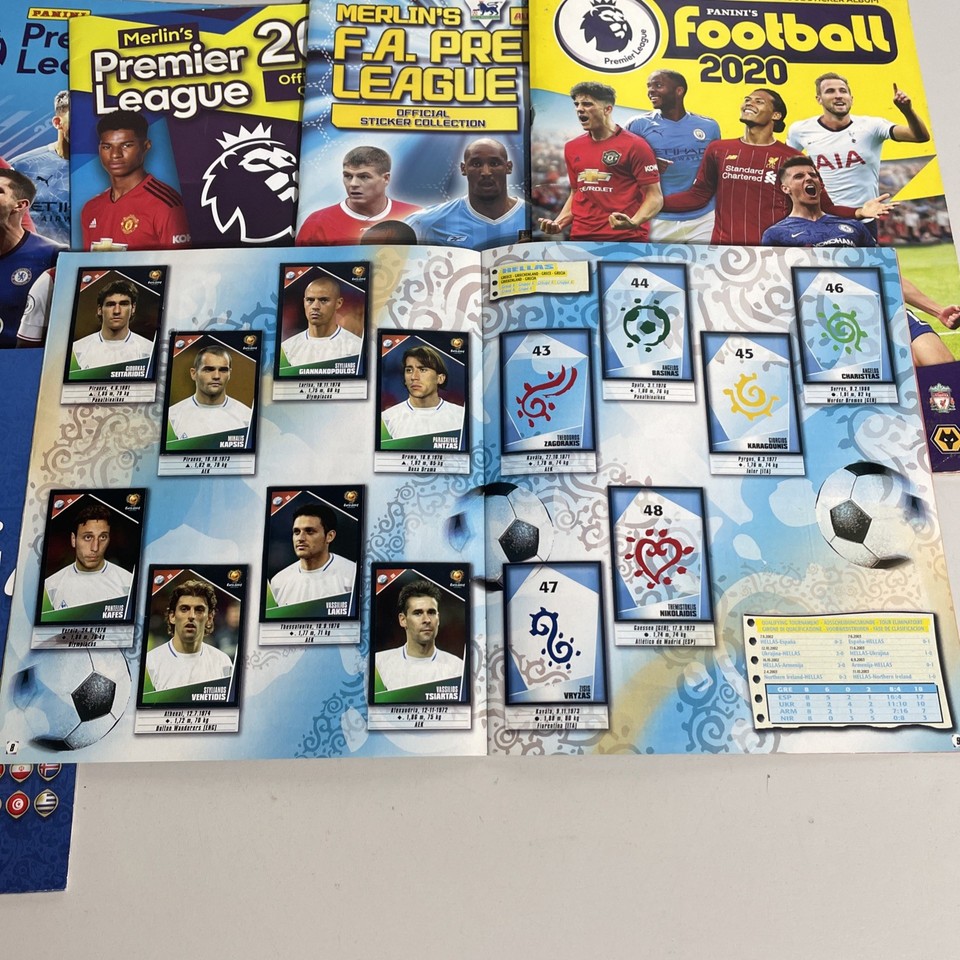 Panini Merlin Football Sticker Album Bundle x10 - All Part Complete (T ...