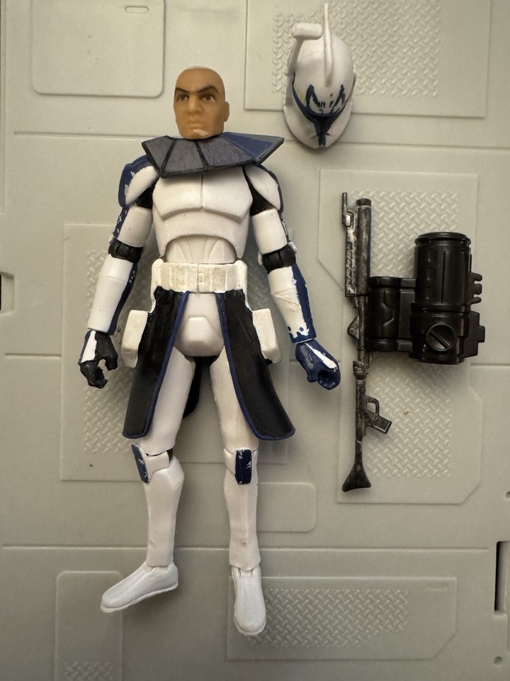 Star Wars The Clone Wars Captain Rex Clean Trooper 3.75 Loose 2008 CW04 ...
