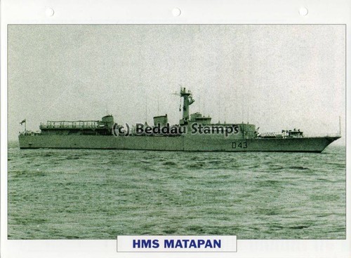 1945 HMS MATAPAN Battle Class Destroyer Ship / GB Warship Photograph ...