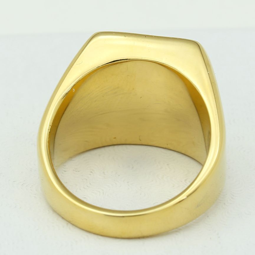 Men's Stainless-Steel 16mm Classic ID,Rings 8-13 Gold Plated*Box | eBay