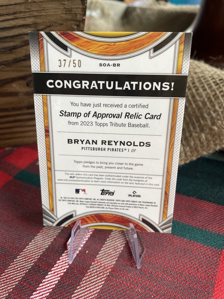 2023 Topps Tribute Bryan Reynolds Stamp Approval Purple GU Jersey /50 ...