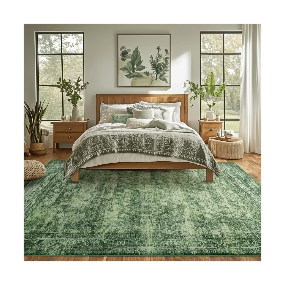 Tumble Rugs Washable 8x10 Area Rug Dark Clearance Large Area Rug Ultra ...