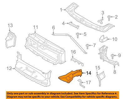 BMW OEM 2018 430i Gran Coupe Radiator Support-Air Inlet Duct Right ...