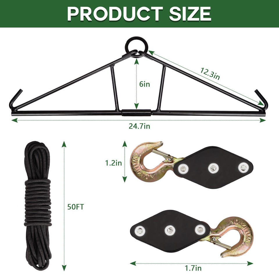 Deer Hanger for Skinning, Deer Hunting Game Hoist Hanging Gambrel 800LB ...