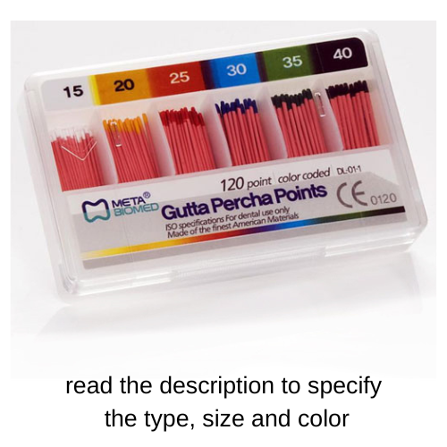 Meta Gutta Percha Points - Assorted #45,50,55,60,70,80 Color Coded ...
