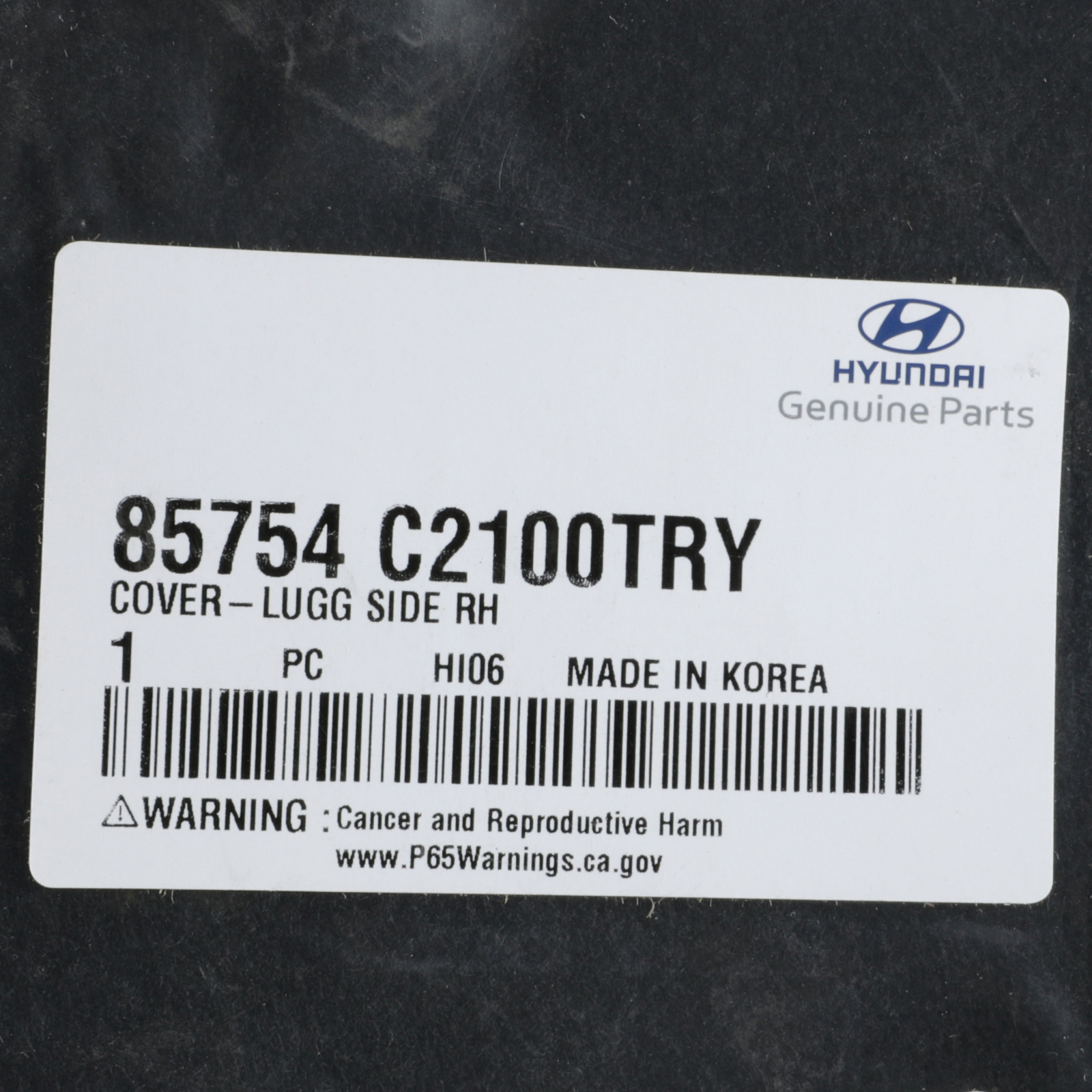 Genuine Hyundai Cover-lugg Side RH 85754C2100TRY OEM for sale online | eBay