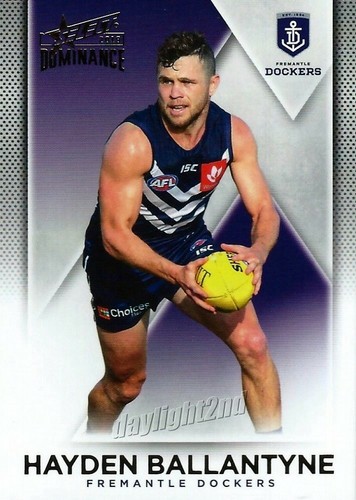 New 2019 FREMANTLE DOCKERS AFL Card HAYDEN BALLANTYNE Dominance | eBay