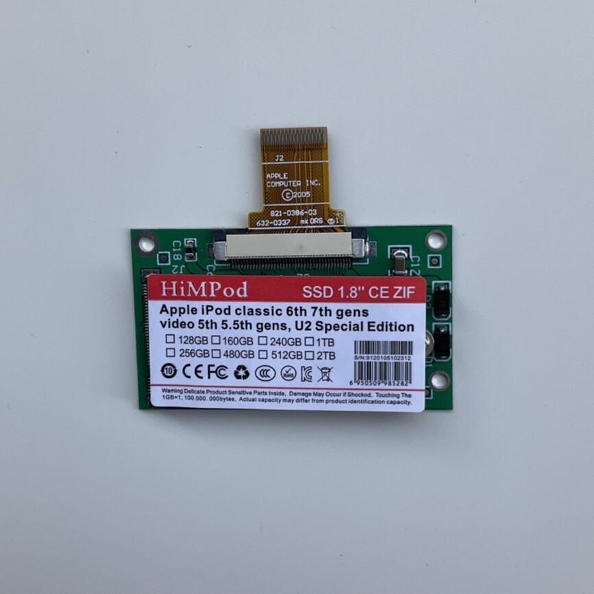 For iPod Classic 7th Gen 128/ 256/512GB 1/2TB SSD Upgrade KIT+2000 ...