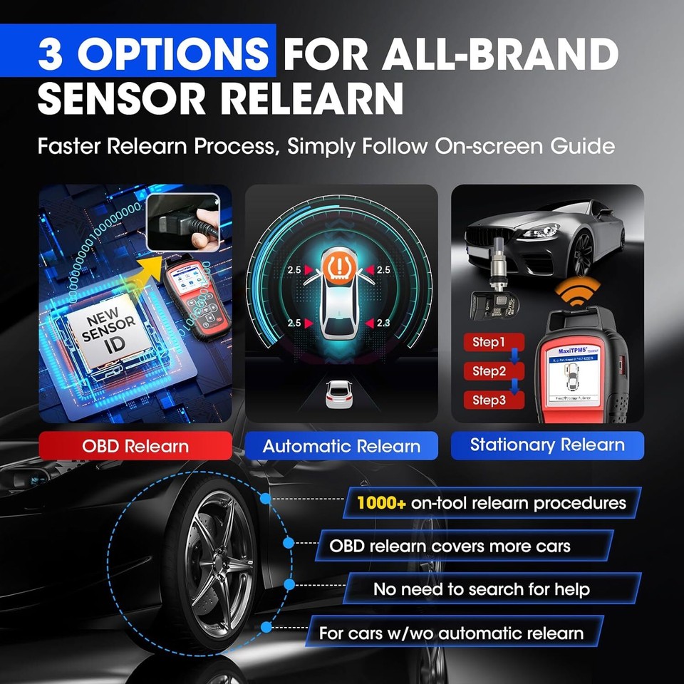 Autel MaxiTPMS TS508WF TPMS Relearn Tool TPMS Sensors Activate/Reset ...