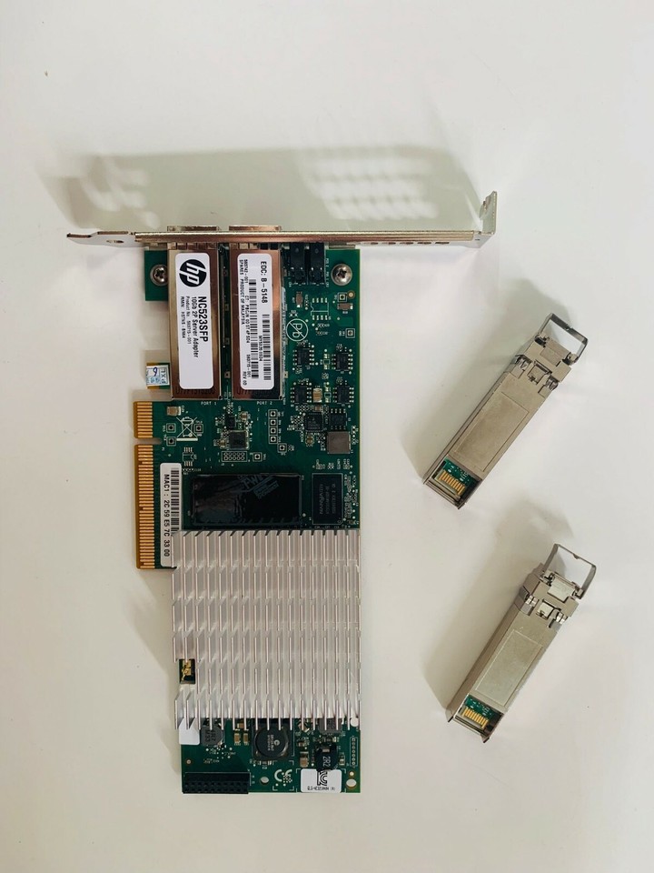 HP NC523SFP NC552SFP OCE11102 Dual Port Ethernet 10GbE SFP+ PCI-E NIC ...