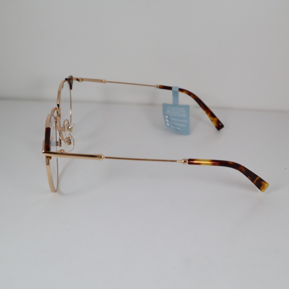 DIFF EYEWEAR SUMMIT DE01-0195-GDBBB Round Gold Blue Light Glasses 53-19 ...