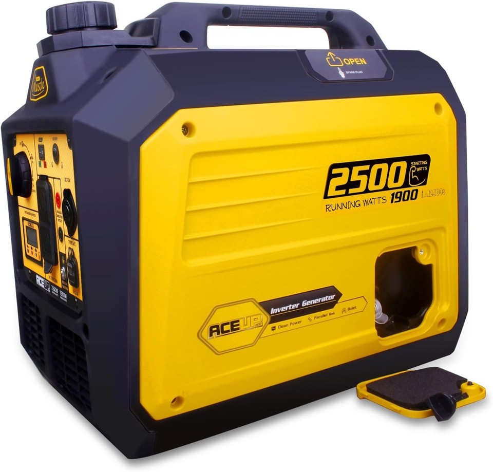 2500 Watt Inverter Generator, Gas Portable Generator Super Quiet for ...