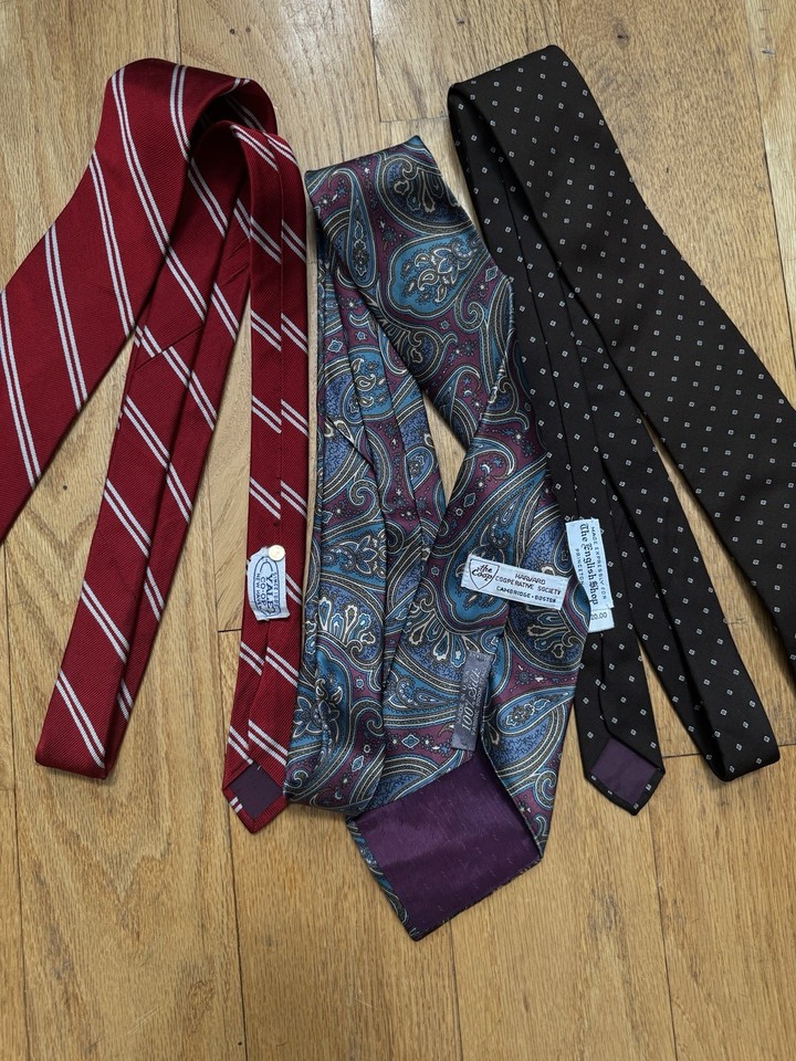 Ivy League Tie Lot of 3 - Yale Co-Op, Harvard, Princeton The English ...