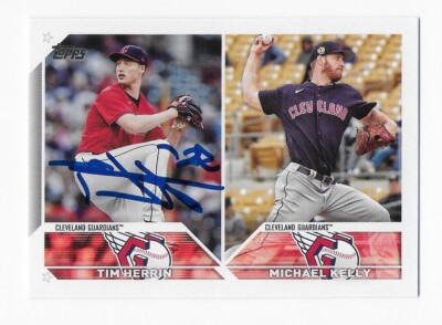 2023 TOPPS #US45 TIM HERRIN GUARDIANS AUTOGRAPHED SIGNED BASEBALL CARD ...