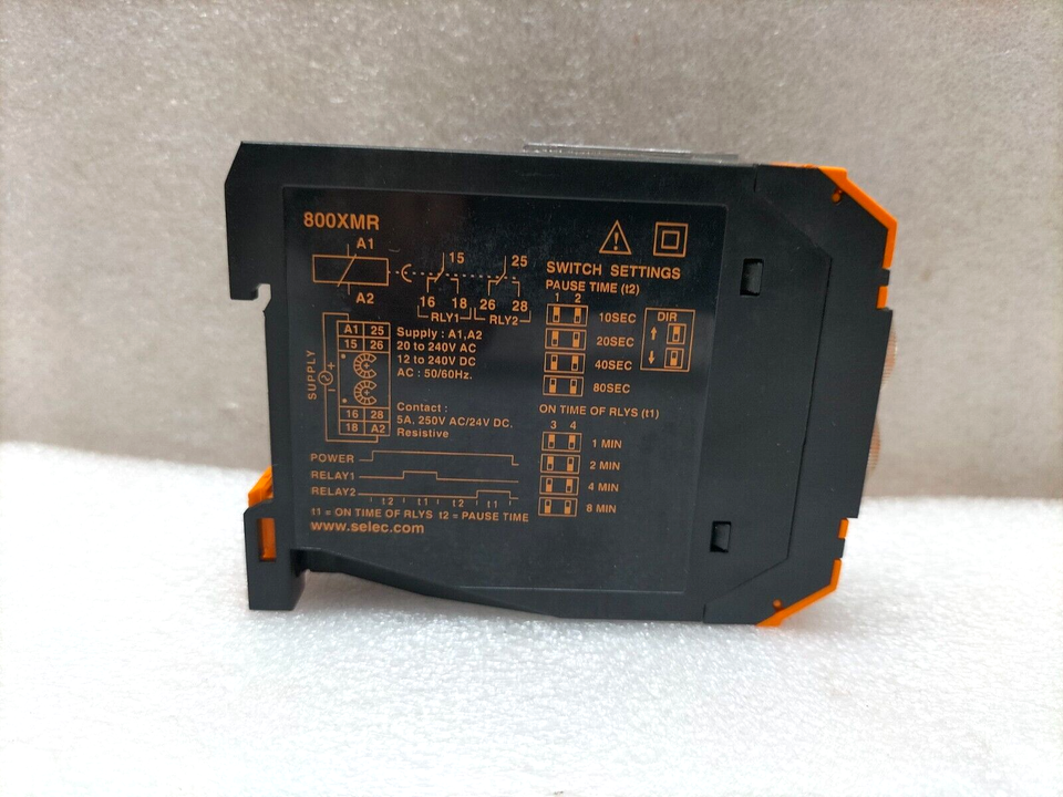 SELEC 800XMR FORWARD-PAUSE-REVERSE FUNCTION TIMER 20-240VAC 12-240VDC ...