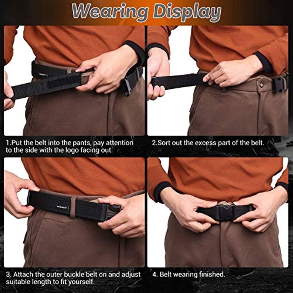 Men's Military Tactical Belt Adjustable Buckle Gun Belt Quick Release ...