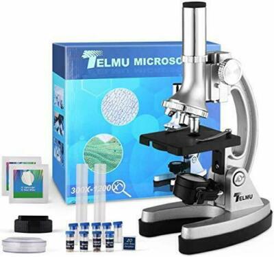 TELMU Microscope 300X-1200X Magnifications Compound Binocular | eBay UK