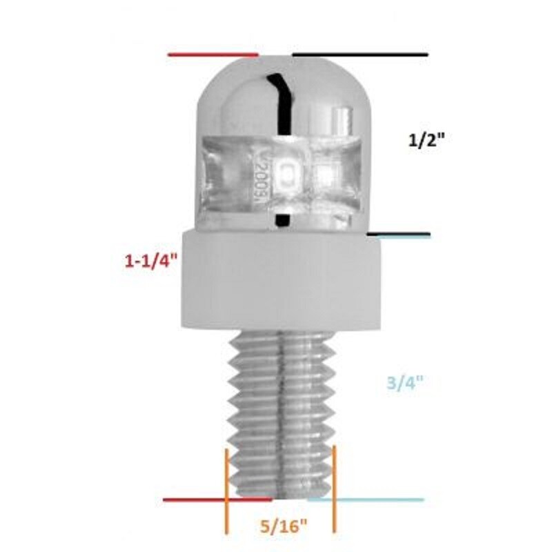 Pair White LED License Plate Light Fasteners Bolts - Universal Car ...