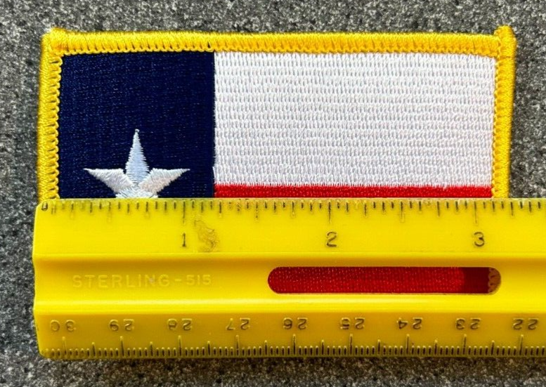 TEXAS STATE FLAG EMBROIDERED 2.25" X 3.25" IRON ON BACKING PATCH USA ...