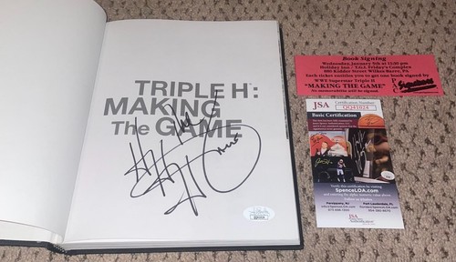 TRIPLE H SIGNED BOOK AUTOGRAPH JSA AUTO WWE HHH WWF WRESTLING MAKING ...