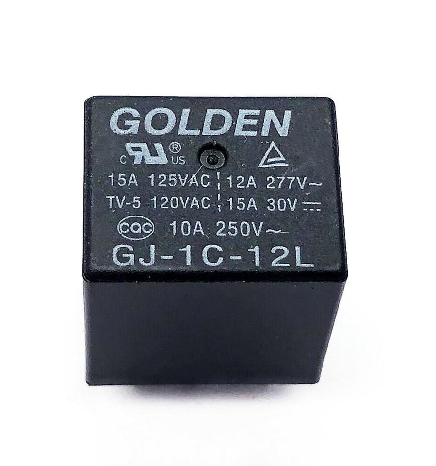 1pc GOLDEN GJ-1C-12L Power Relay 5Pins 15A 125VAC | eBay