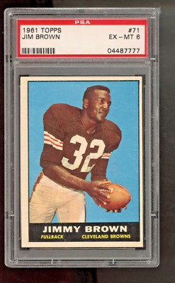 1961 Topps #71 JIM BROWN Cleveland Browns HOF PSA 6 EX MT | eBay