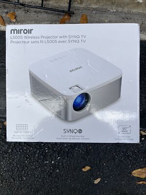 The Miroir L500S Wireless 1080p Projector SYNQ TV 90-Inch Screen Movie ...