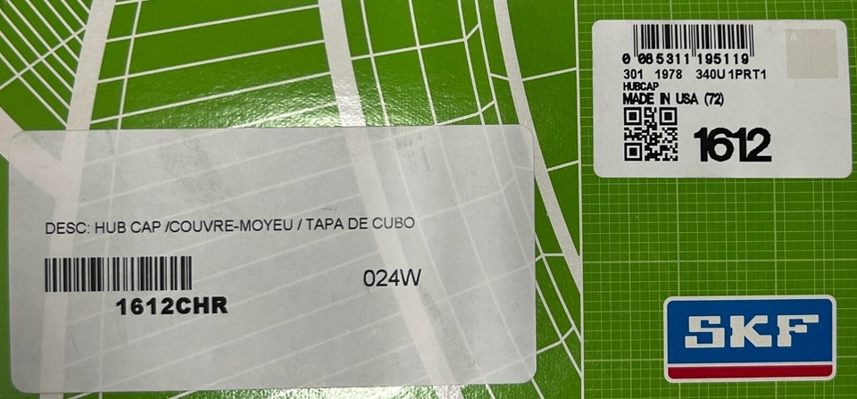 1612CHR Genuine Skf Hubcap 6 Hole OEM - New | eBay