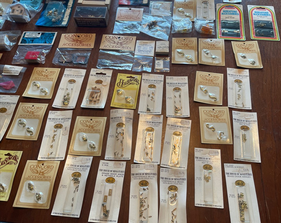 Huge Rare Vintage dollhouse accessories lot Concord Miniatures ...
