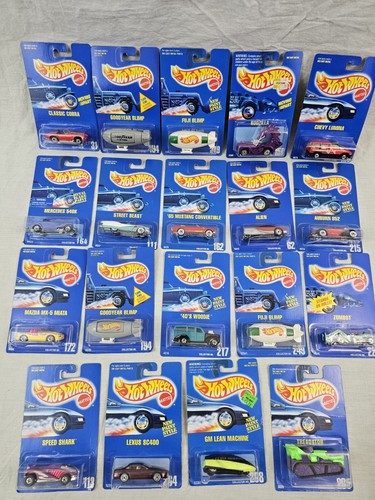 NEW VINTAGE LOT 19 90'S BLUE CARD HOT WHEELS GREAT CONDITION | eBay