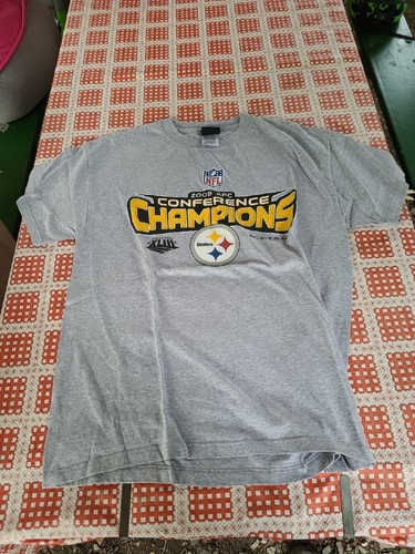 Nice NFL Team Apparel Pittsburgh Steelers 2008 AFC Champions Size M T ...