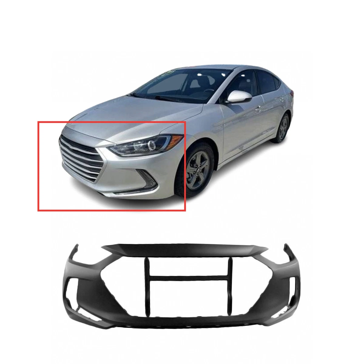 2017 2018 Hyundai Elantra Front Bumper Cover And Lower, 52% OFF