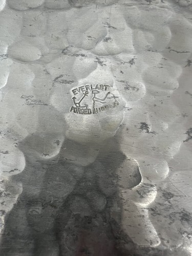 Vintage Everlast Hand Forged Aluminum Serving Tray Floral Design 14"x8 ...