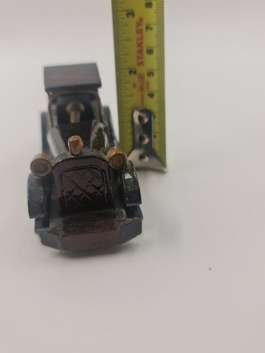 Vintage Collectible Carved Wood Car Sleek Toy Car Model Type ...