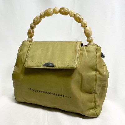 Dior Maris Pearl Handbag 24cm Large Capacity Logo Metal Fittings Used ...