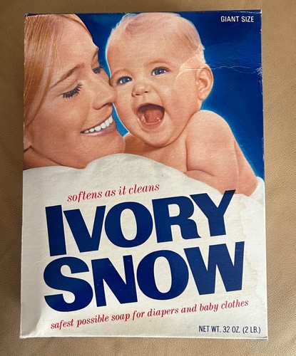 MARILYN CHAMBERS IVORY SNOW DETERGENT FULL BOX 32 OZ GIANT SIZE SEALED ...