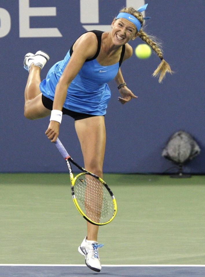 NIKE VICTORIA AZARENKA AQUA TURQUOISE BLUE FLATTERING FIT TENNIS DRESS ...