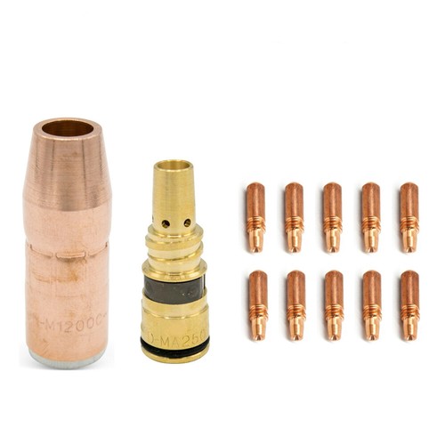 12-PK Contact tip Nozzle Diffuser kit For Miller AccuLock MDX-250 Mig ...