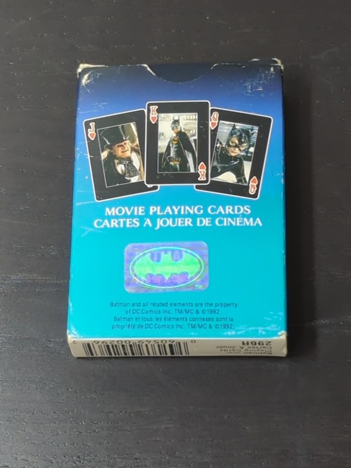 1992 BATMAN RETURNS Playing Cards Deck BatMan the Movie Playing Cards ...