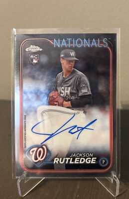 2024 Topps Chrome Jackson Rutledge Rookie Auto - No. RA-JRU Nationals ...