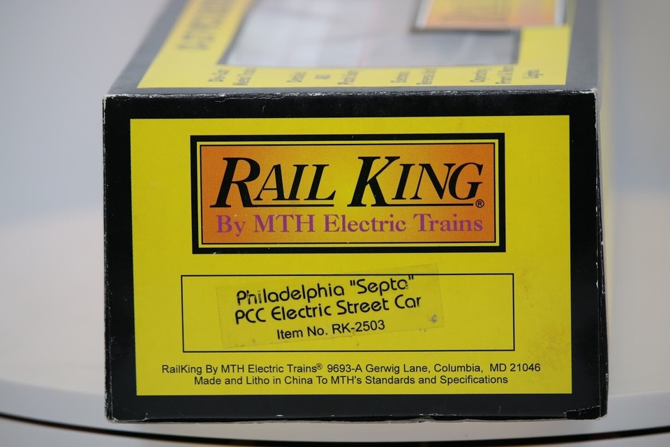 MTH RailKing Philadelphia PCC Electric Street Trolley Car RK-2503-OB ...