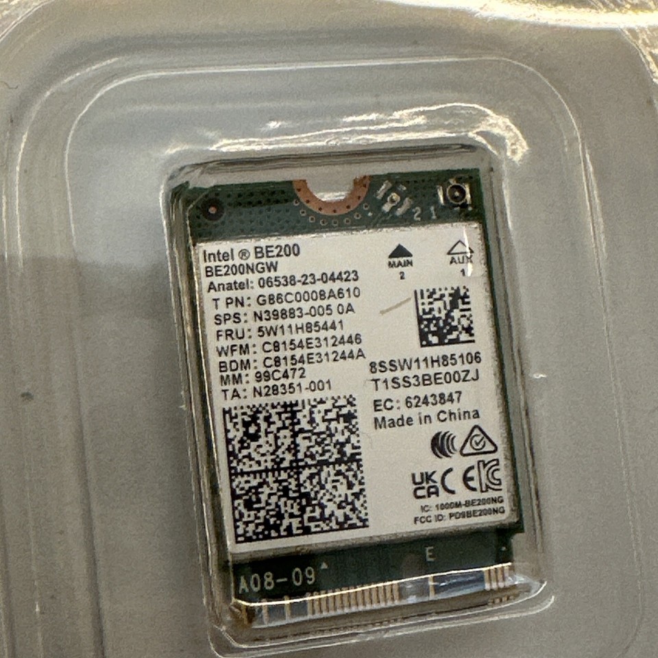 Nicgiga WiFi 7 Intel BE200 NGW M.2 NGFF WiFi Card 5800 Mbps BT5.4 64bit ...