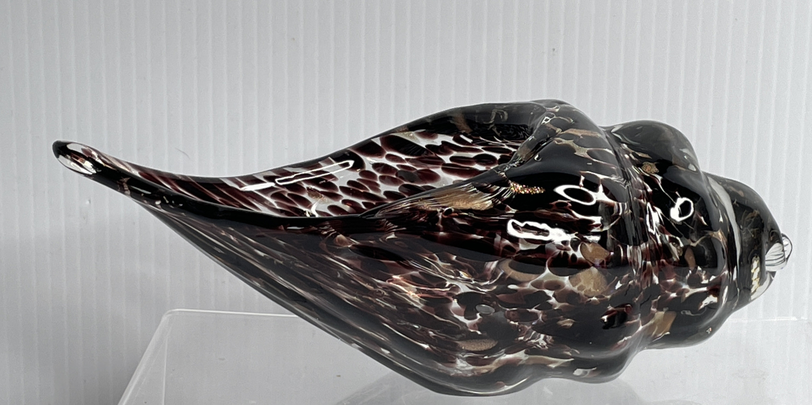 Tortoise Shell Conch Murano Gold Brown Glass Sea Shell Sculptural Bowl ...