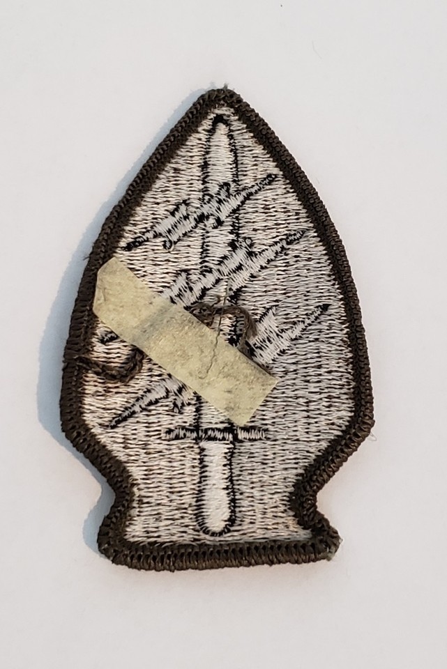 Green Army Special Forces Sew On Patch Sword W/ 3 Lightning Bolts 3"x2 ...