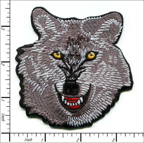 18 Pcs Embroidered Iron/Sew on patches Wolf Head Wild Animal 80x90mm ...