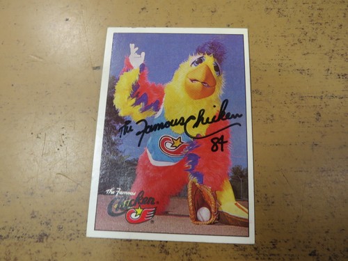 autograph card 1984 San Diego Chicken Mascot card | eBay
