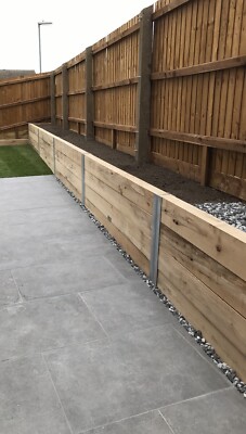 SLEEPER WALL - FULLY HOT DIPPED GALVANISED RETAINING POSTS HEAVY GAUGE ...