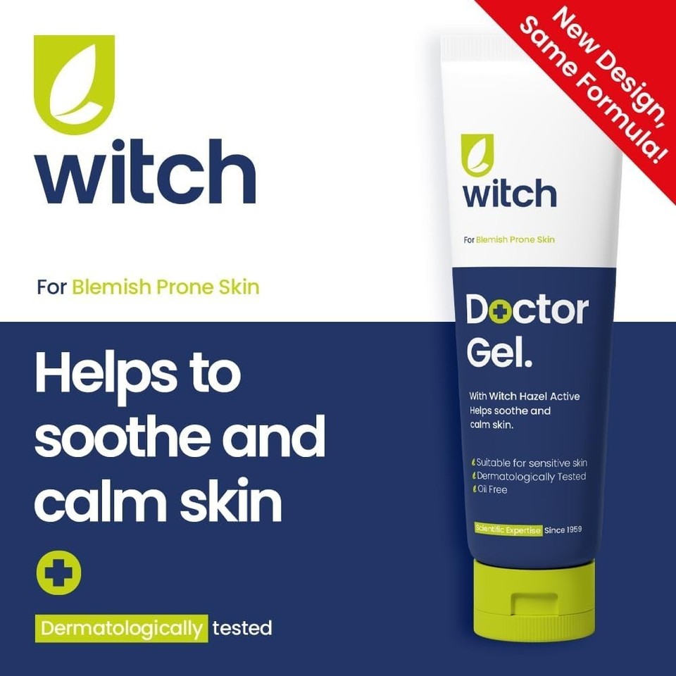 Witch Doctor Gel 35ml with Witch Hazel, helps calm and soothe skin ...